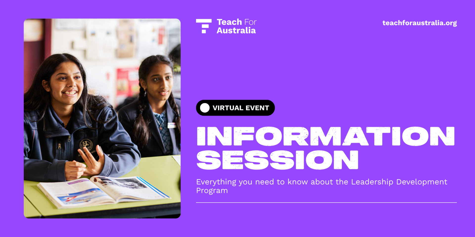 Information Session 28 Jan | Teach For Australia